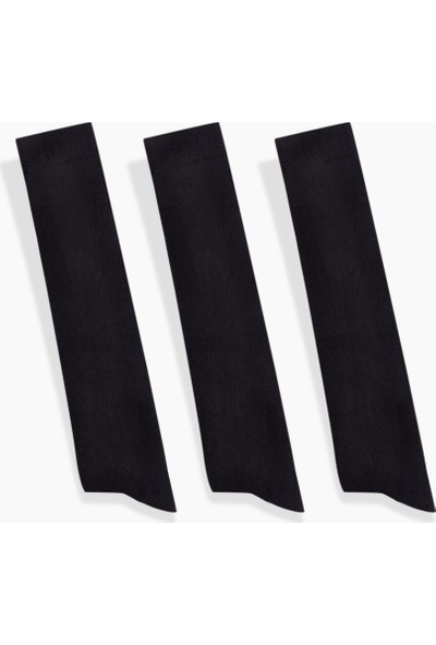 Cubbux 3'lü Kadın Siyah Renk Dizaltı Anne Çorabı