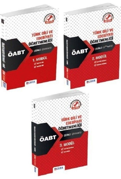 Lider Yayınları ÖABT Türk Dili Edebiyatı Öğretmenliği 3 Lü Modül Soru Bankası