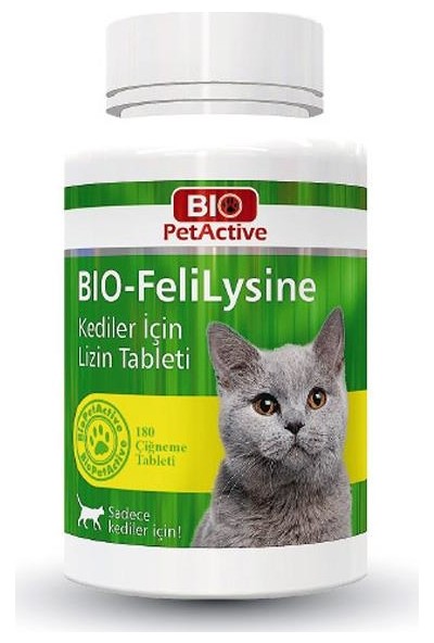 Biopet Bio Petactive Bıo-Felilysine Kedi Lizin 180 Tablet Biopet Bio Petactive Bıo-Felilysine Kedi Lizin 180 Tablet