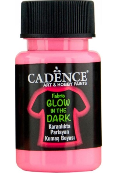 Cadence Karanlıkta Parlayan Kumaş Boyası Glow In The Dark F-04 Pembe 50 ml Cadence Karanlıkta Parlayan Kumaş Boyası Glow In The Dark F-04 Pembe 50 ml