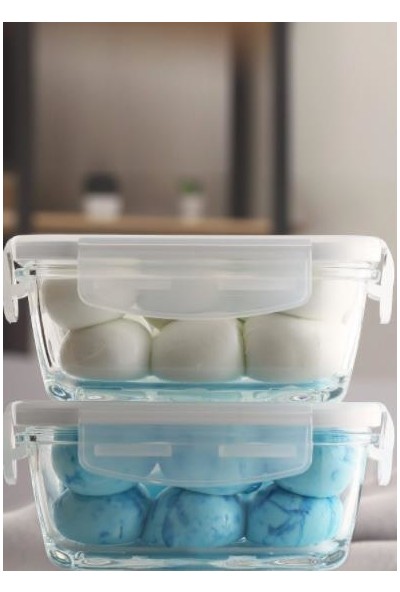 Lav Saklama Kabı 2 Li Cam Kilitli Saklama Kabı 720CC FRS247 Beyaz Lav Saklama Kabı 2 Li Cam Kilitli Saklama Kabı 720CC FRS247 Beyaz