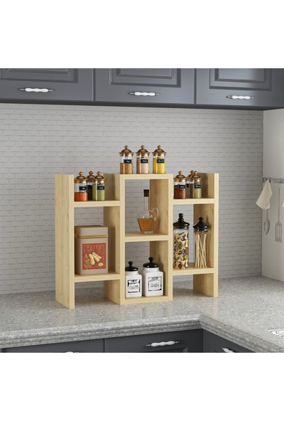 Cantek Viking Mutfak Tezgah Üstü Rafı Safir Meşe Cantek Viking Mutfak Tezgah Üstü Rafı Safir Meşe