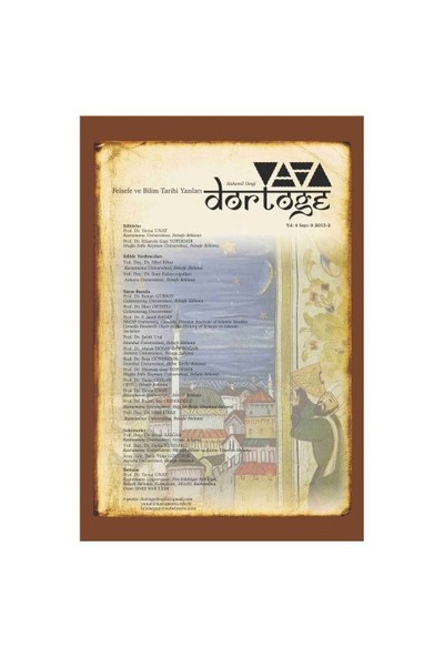 Dörtöğe Felsefe Ve Bilim Tarihi Yazıları Hakemli Dergi Yıl:4 Sayı:8-Yavuz Unat Dörtöğe Felsefe Ve Bilim Tarihi Yazıları Hakemli Dergi Yıl:4 Sayı:8-Yavuz Unat