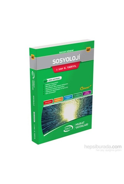 Murat Açıköğretim 6061 Sosyoloji 3.Sınıf 6.Yarıyıl-Komisyon Murat Açıköğretim 6061 Sosyoloji 3.Sınıf 6.Yarıyıl-Komisyon