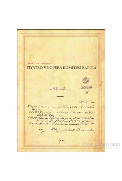 Tiyatro Ve Opera Komitesi Raporu-Yavuz Daloğlu Tiyatro Ve Opera Komitesi Raporu-Yavuz Daloğlu