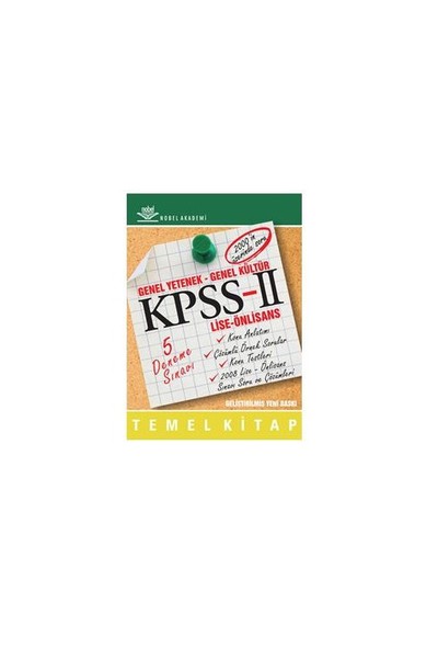 Nobel KPSS-II Lise - Önlisans Genel Yetenek - Genel Kültür Temel Kitap Nobel KPSS-II Lise - Önlisans Genel Yetenek - Genel Kültür Temel Kitap
