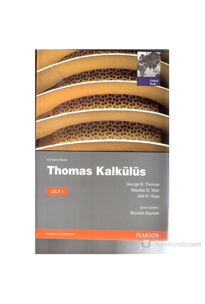 Pearson Thomas Kalkülüs (Cilt 1) - Maurice D. Weir Pearson Thomas Kalkülüs (Cilt 1) - Maurice D. Weir