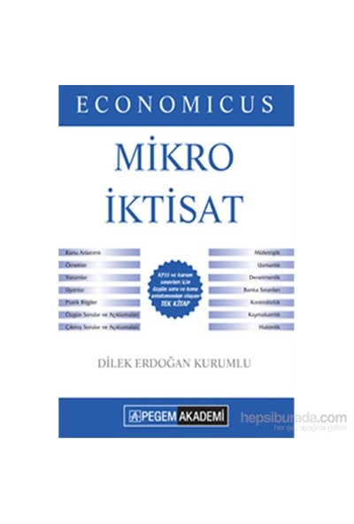 Pegem KPSS A Grubu Economicus Mikro İktisat Konu Anlatımı 2015 Pegem KPSS A Grubu Economicus Mikro İktisat Konu Anlatımı 2015