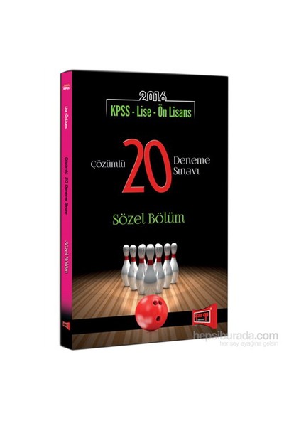 Yargı Kpss 2016 Lise Önlisans Sözel Bölüm Çözümlü 20 Deneme Sınavı-Kolektif