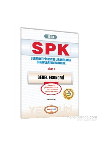 Yediiklim Yayınları 2015 SPK 1008 Genel Ekonomi Yediiklim Yayınları 2015 SPK 1008 Genel Ekonomi