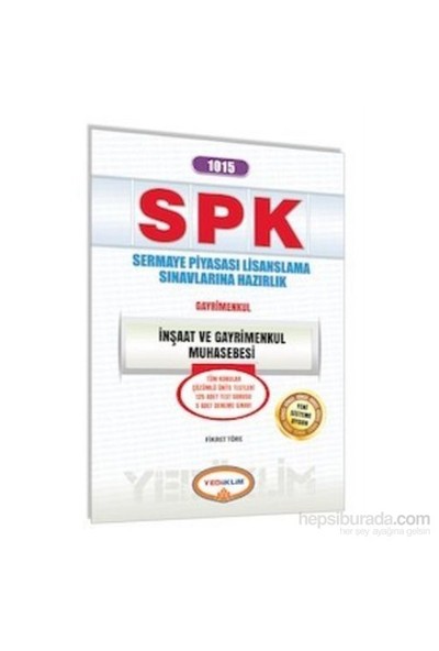 Yediiklim Spk 1015 İnşaat Ve Gayrimenkul Muhasebesi-Fikret Töre