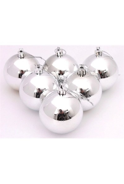 Artte Yılbaşı Ağaç Süsü Cici Top 4 Cm Gümüş ( 6 Parça ) Artte Yılbaşı Ağaç Süsü Cici Top 4 Cm Gümüş ( 6 Parça )