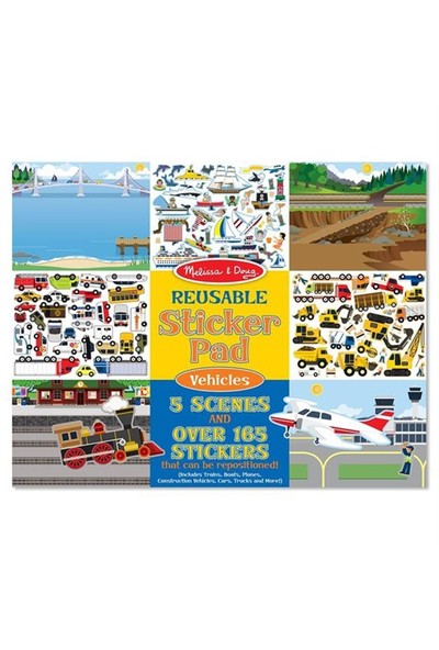 Melissa&Doug Tak Çıkar Çıkartma Kitabı - Araçlar Melissa&Doug Tak Çıkar Çıkartma Kitabı - Araçlar