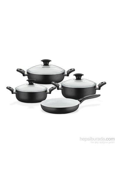 Diva By Schafer 7 Parça Seramik Tencere Takımı Siyah