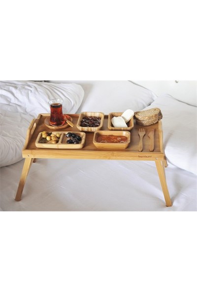 Bambum Rosa Magazinlik Keyif Tepsisi - Ayaklı Tepsi