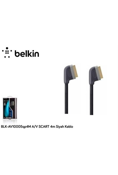 Belkin Blk-Av10005qp4m A/V Scart 4M Siyah Kablo Belkin Blk-Av10005qp4m A/V Scart 4M Siyah Kablo