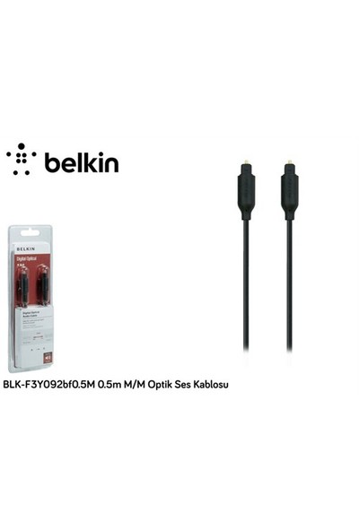 Belkin Blk-F3y092bf0.5M 0.5M M/M Optik Ses Kablosu Belkin Blk-F3y092bf0.5M 0.5M M/M Optik Ses Kablosu