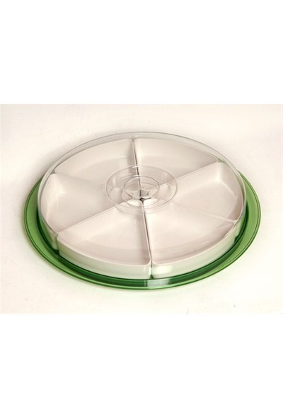 Atadan 6 lı Dısplay Yuvarlak Kahvaltı Seti-Yeşil-CK283