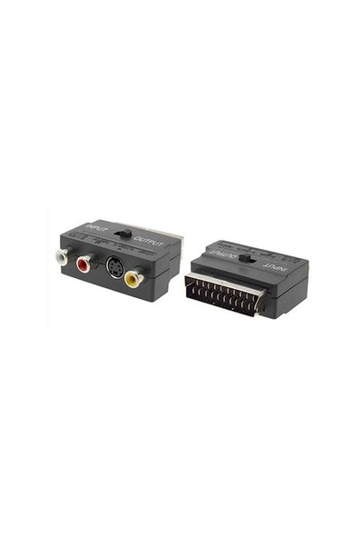 Swat 3Rca To Scart Audio Video Adaptör İn-Out Anahtarlı Swat 3Rca To Scart Audio Video Adaptör İn-Out Anahtarlı