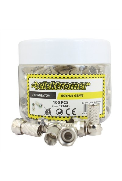 Elektromer Rg6/U6 F Konnektör 100 Lü Kutu