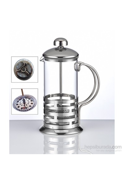 Fidex Home French Press-Paslanmaz Ve Süzgeçli