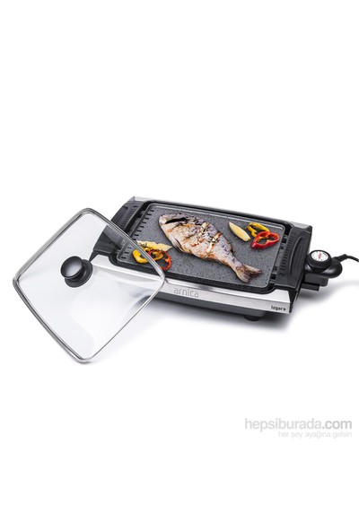 Arnica Dumansız Kapaklı Elektrikli Izgara - Granit