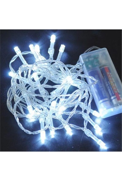 Pandoli Beyaz Kablolu 3 Metre Beyaz Renk Pilli Led Işık Pandoli Beyaz Kablolu 3 Metre Beyaz Renk Pilli Led Işık