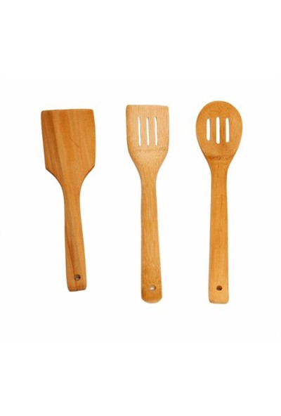 Atadan 3 Lü Ahşap Spatula Seti Atadan 3 Lü Ahşap Spatula Seti