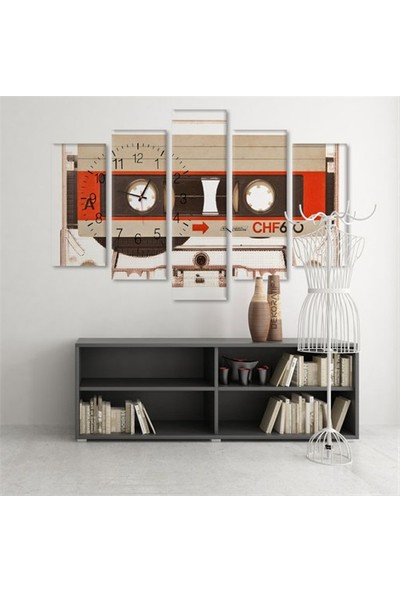 Dekoratif 5 Parçalı Saatli Kanvas Tablo 5S Dekoratif 5 Parçalı Saatli Kanvas Tablo 5S