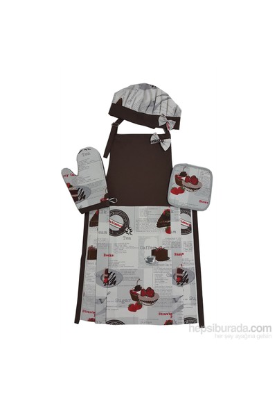 Emrem Home Cup Cake Mutfak Önlüğü Takımı - Seti