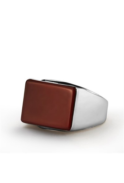 Ejoya Akik Taşlı 925 Ayar Gümüş Erkek Yüzük