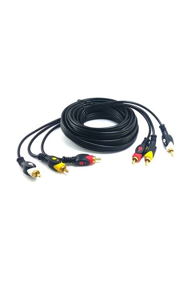 Swat 3Rca-3Rca Görüntü Ve Ses Kablosu 5 Metre Gold Seri Swat 3Rca-3Rca Görüntü Ve Ses Kablosu 5 Metre Gold Seri