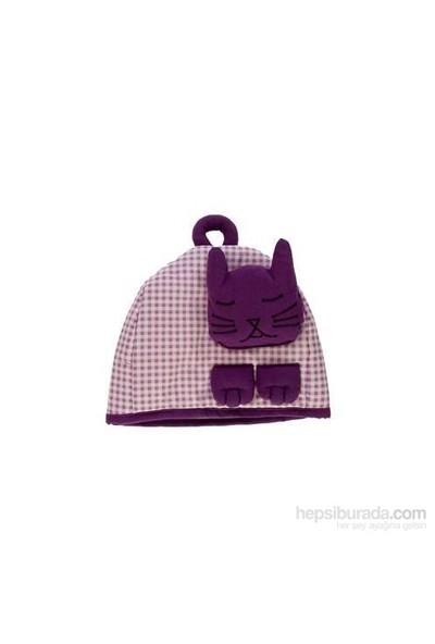Yastıkminder Mor Kedili Çaydanlık Kılıfı