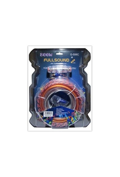 Fully 8Ga 800W Oto Anfi Silikon Kablo Seti Fully 8Ga 800W Oto Anfi Silikon Kablo Seti