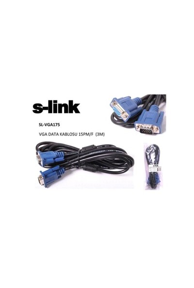 S-Link Sl-Vga175 Vga 3M Uzatma Kablosu