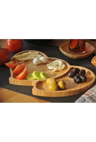 Bambum Amor Amor - İkili Kalp Tepsi Bambum Amor Amor - İkili Kalp Tepsi