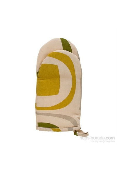 Yastıkminder Siyah Bej Kısmi Daire Mutfak Eldiveni