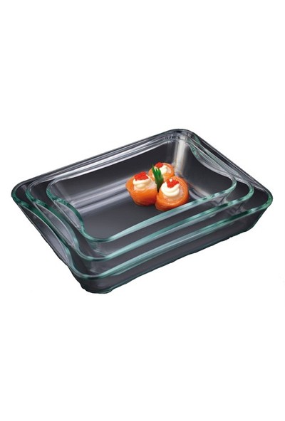 Simax 3'Lü Dikdörtgen Fırın Kabı