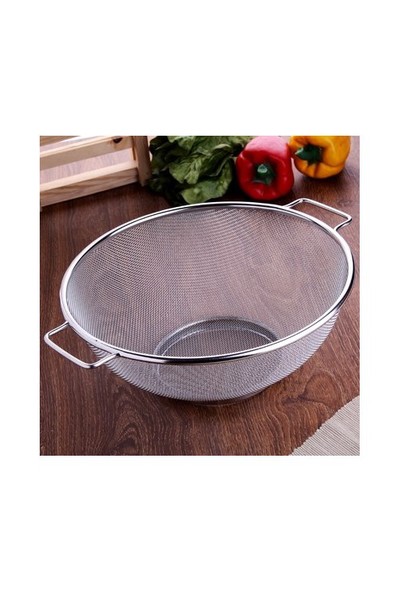 LoveQ Metal Büyük Çift Kulplu Süzgeç 26Cm LoveQ Metal Büyük Çift Kulplu Süzgeç 26Cm