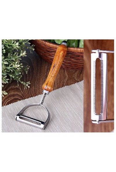 LoveQ Ahşap Saplı Çatal Soyucu