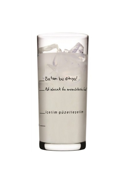 Paşabahçe İçelim Güzelleşelim Rakı Bardağı 6'Lı