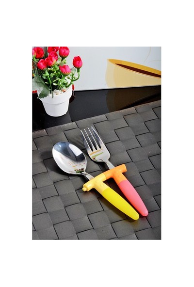 Royal Windsor Figürlü 2'Li Silikon Saplı Çocuk Kahvaltı Seti