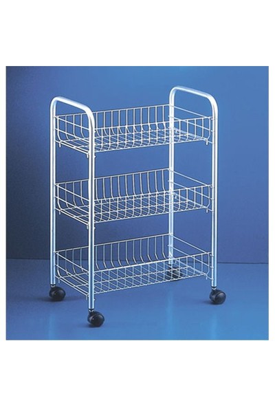 Metaltex Lugano Polytherm 3 Katlı Mobil Raf