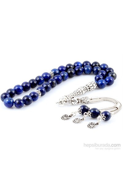Tesbih1453 Gümüş Tasarım Altın Piritli Lapis Lazuli Taşı Tesbih 8X8mm Tesbih1453 Gümüş Tasarım Altın Piritli Lapis Lazuli Taşı Tesbih 8X8mm