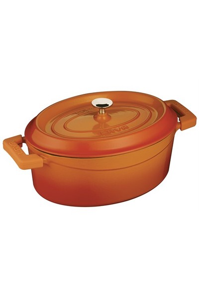 Lava Oval Tencere - Çap(Ø)27 cm. Turuncu