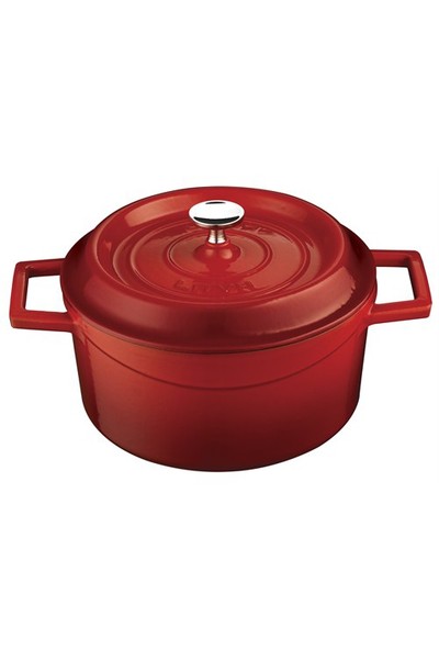Lava Yuvarlak Tencere -Çap(Ø)20 cm. Kırmızı