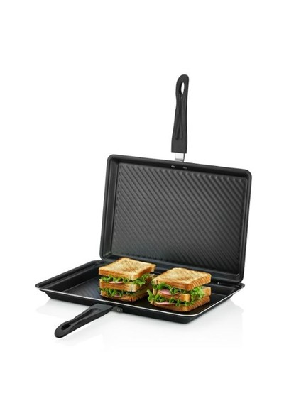 Papilla Çok Amaçlı İkiz Grill Tava Papilla Çok Amaçlı İkiz Grill Tava