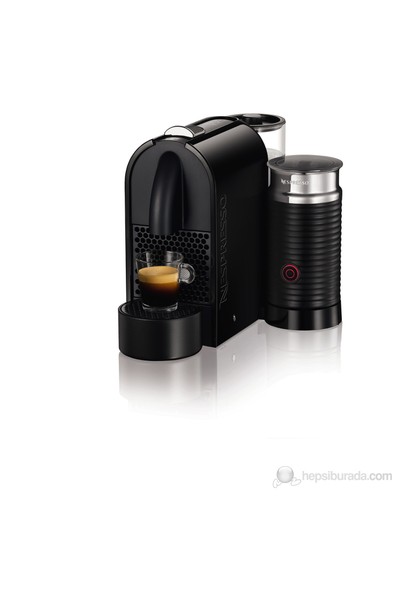 Nespresso U D55 Kahve Makinesi - Black + Süt Köpürtme Cihazı