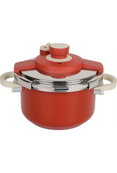 T-Design Düdüklü Tencere Kırmızı 6L