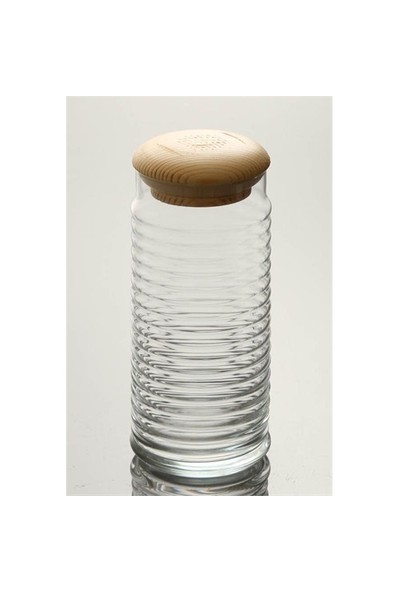 Paşabahçe Babylon Ahşap Kapaklı Cam Kavanoz -Büyük